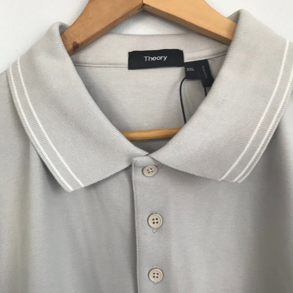 Theory | Shirts | Theory Precise Tipped Collar Short Sleeve Polo Shirt ...